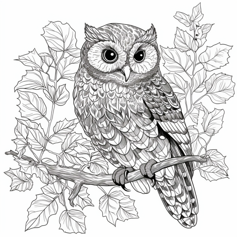 Kostenlose Malvorlagen in der Kategorie: Eule - mal-o-mat