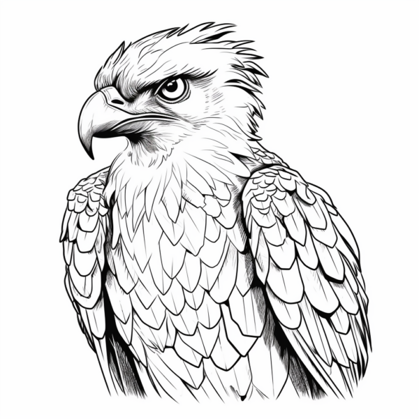 "Schöner Adler" Ausmalbild - kostenlos herunterladen