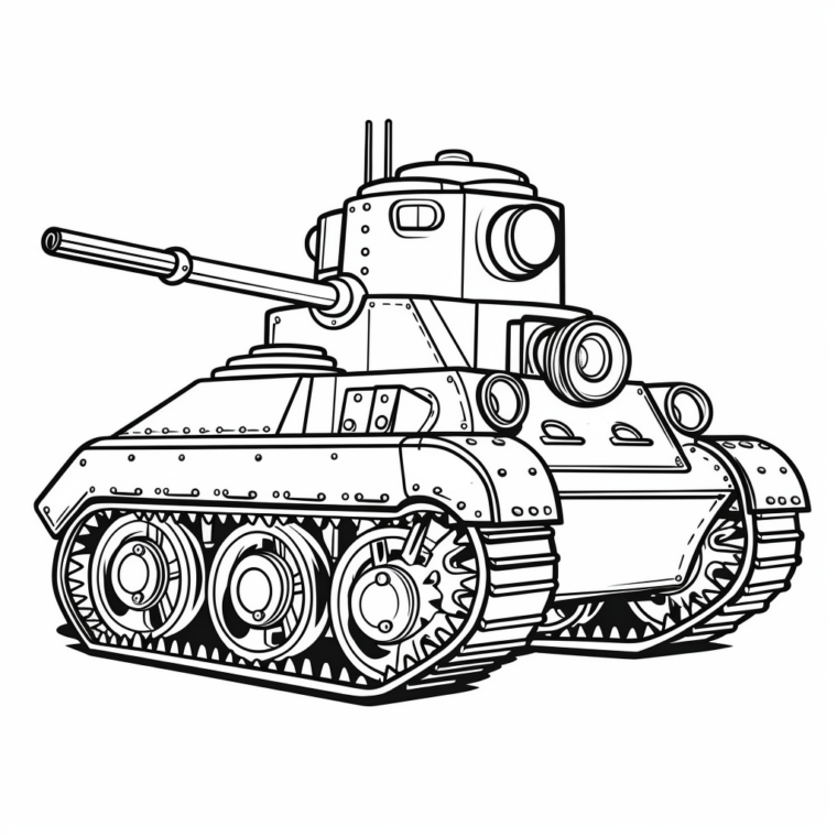 Kostenlose Panzer Ausmalbilder herunterladen und ausdrucken