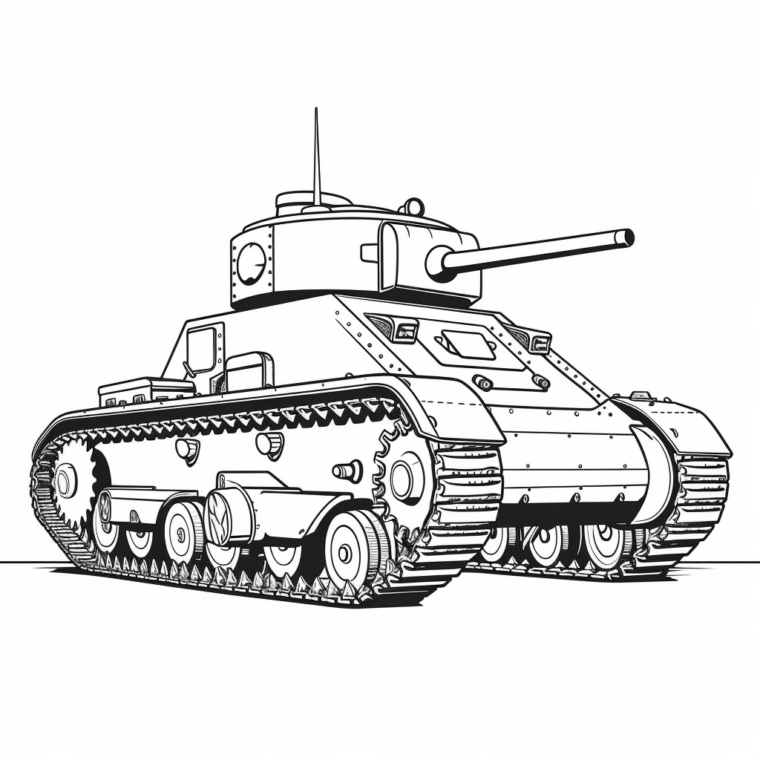 Kostenlose Panzer Ausmalbilder herunterladen und ausdrucken
