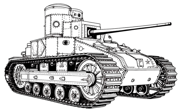 "Panzer für den Krieg" Ausmalbild - kostenlos herunterladen